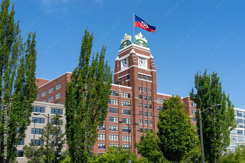 Starbucks headquarters in Seattle, Washington, USA - June 15, 2023 ...