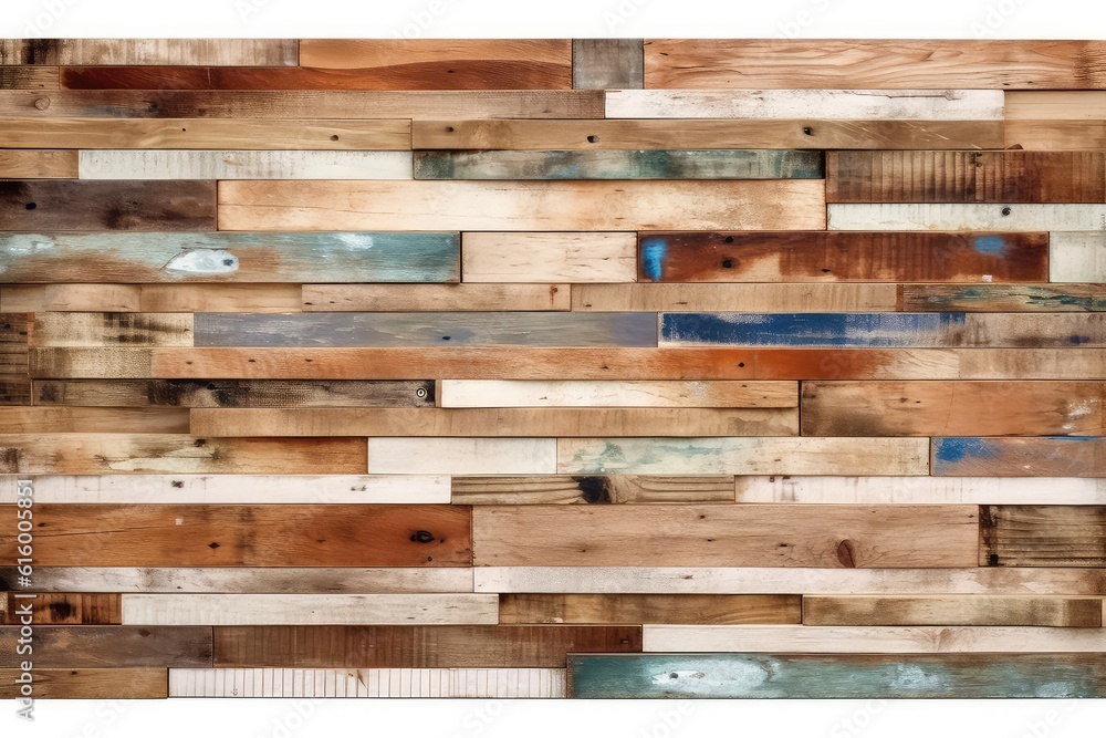 Reclaimed Wood Panels: Use reclaimed wood panels with varying tones and ...