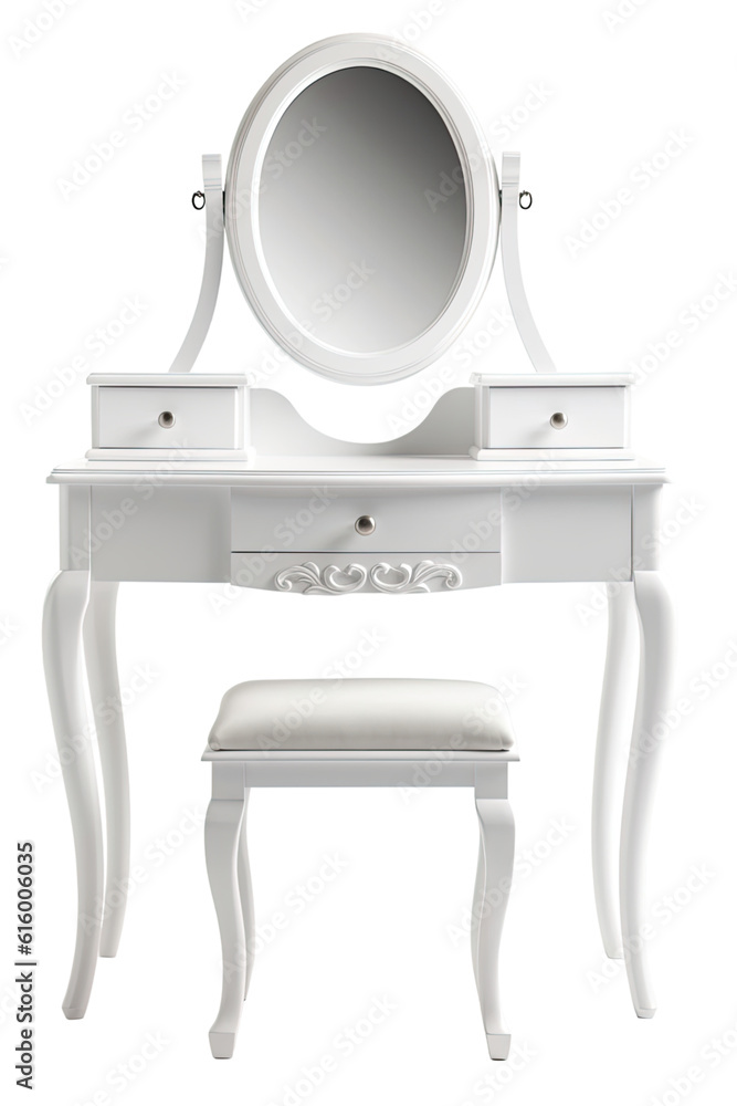 vanity table isolated on a transparent background, generative ai Stock ...