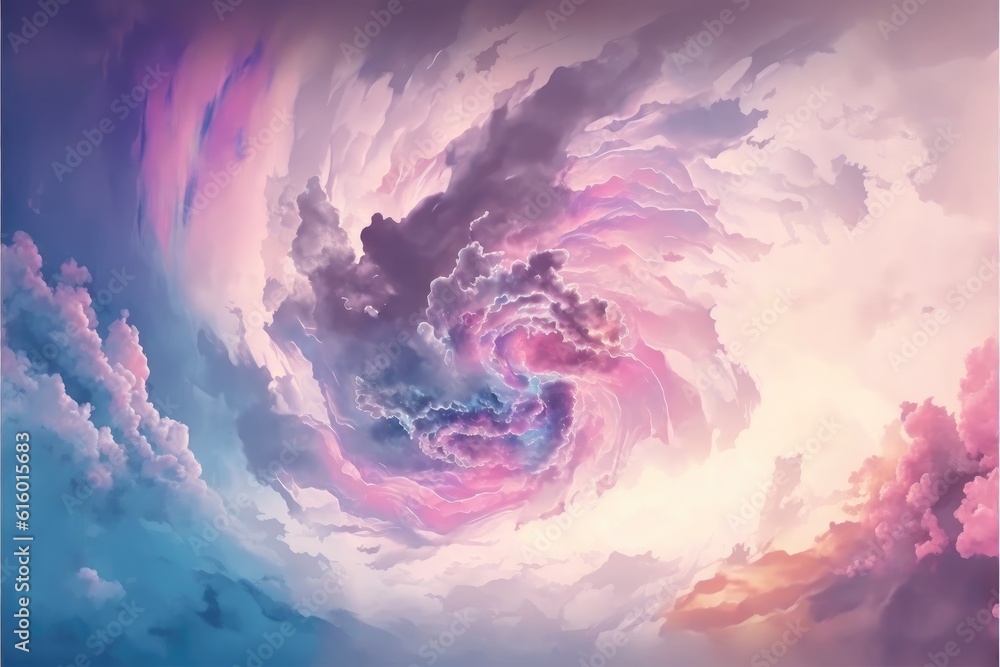 Abstract of sunset mood in the sky with cloudy background. Wallpaper in ...