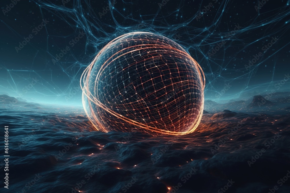 Gravity planet earth, gravitational waves concept. Physical and ...