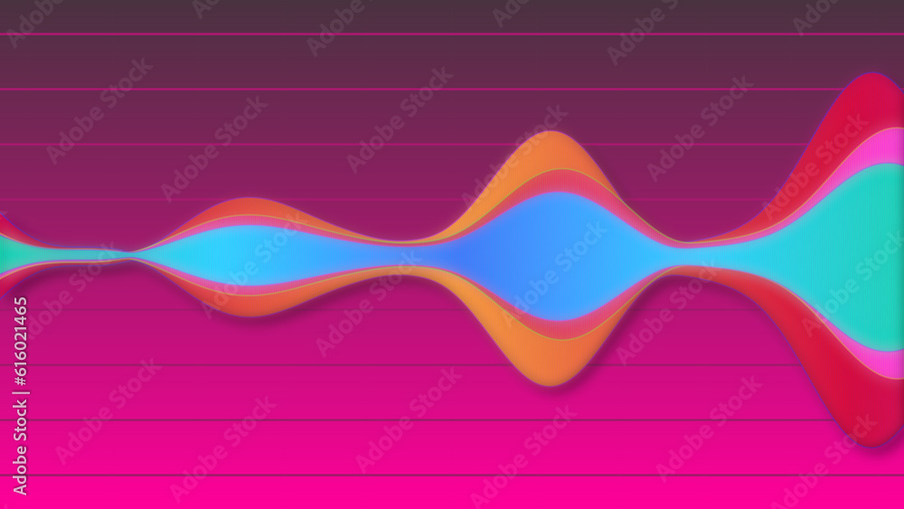 Glowing audio equalizer animated bg. Fantasy dreamlike digital audio ...