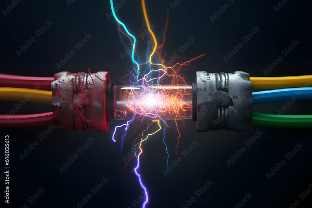 Two wires of the connector are connected to each other and an electric ...