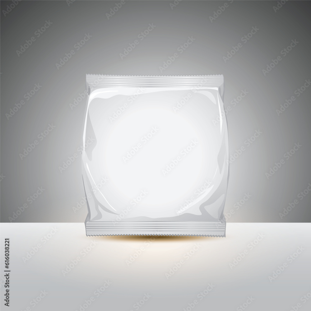 Blank Foil Or Paper Food Stand Up Pouch Snack Sachet Bag Packaging ...