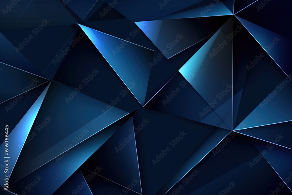 Dark blue modern background for design. Geometric shape. Triangles ...