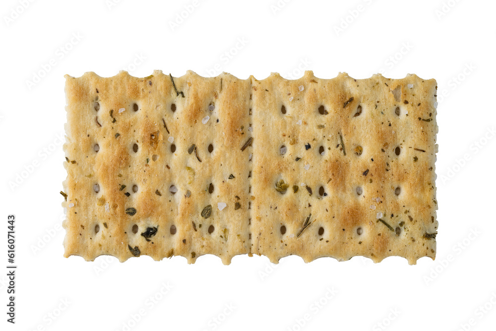 Stack of crackers or diet fit loaves isolated on white background. With ...