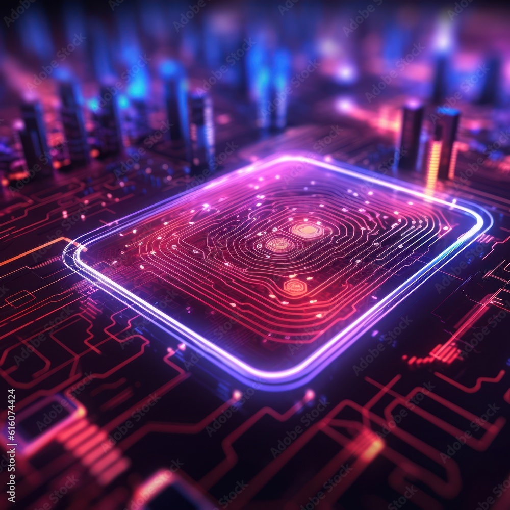 conceptual illustration on the cyber security theme, digital ...