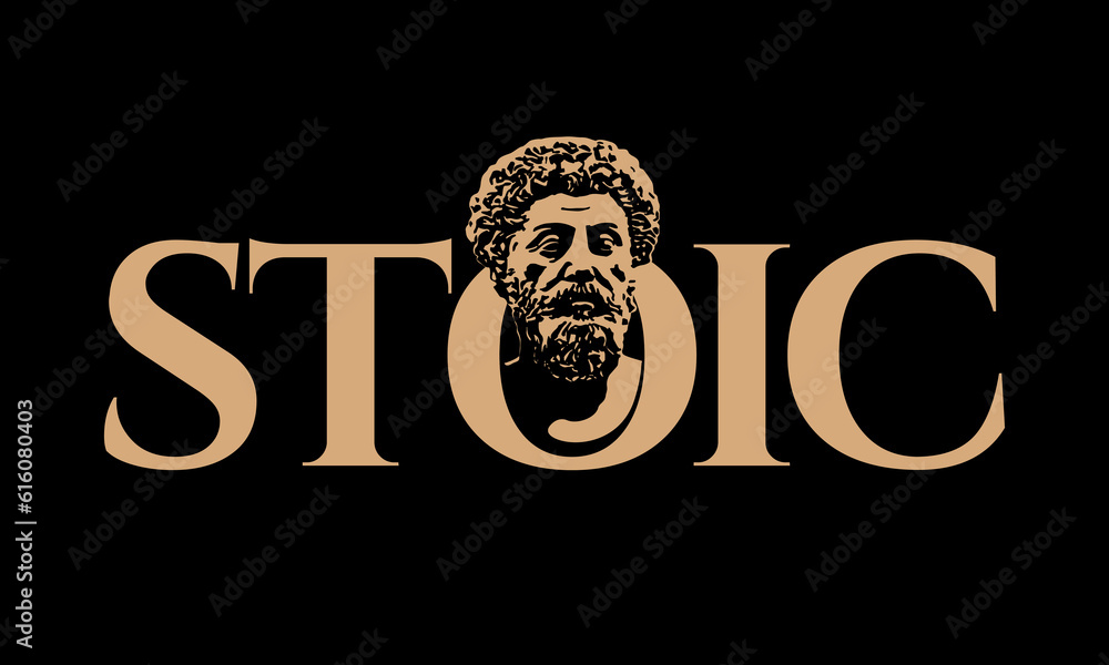 Stoicism vector illustration concept banner poster Stock Vector | Adobe ...