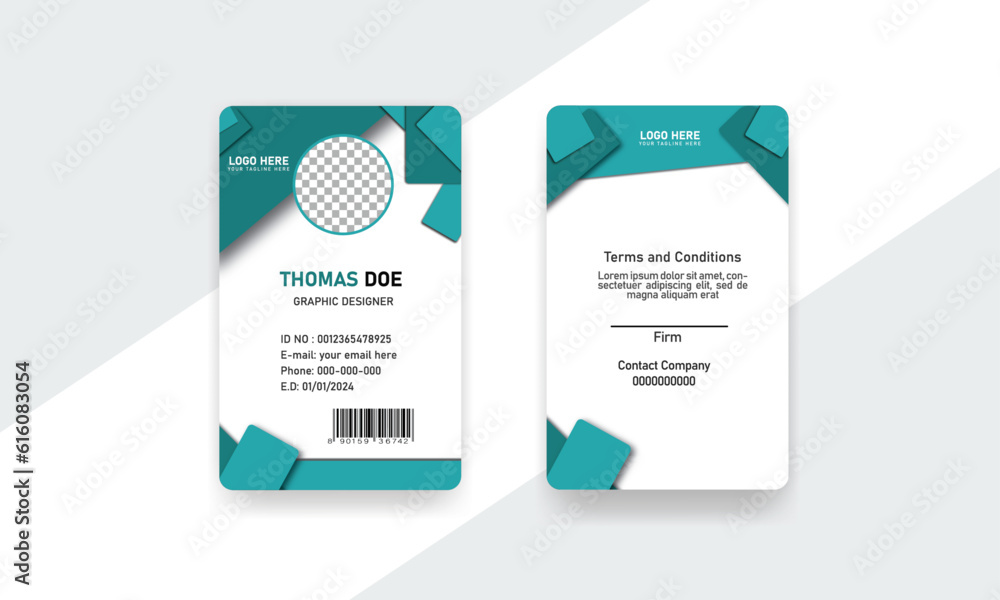 Creative Id card templet unique design and vector illustration ...