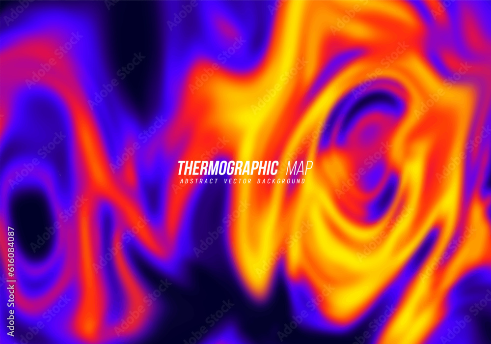 Heat map. Abstract infrared thermographic background. Vector ...