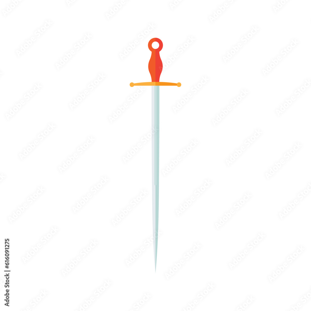 Cartoon game sword on transparent background. Crossed Knight Sword ...
