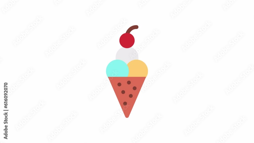 Icecream, Food and Drink animated icon on transparent background. Stock ...