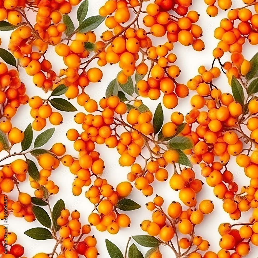 Barberry berries are red and yellow. Monochromatic background with ...