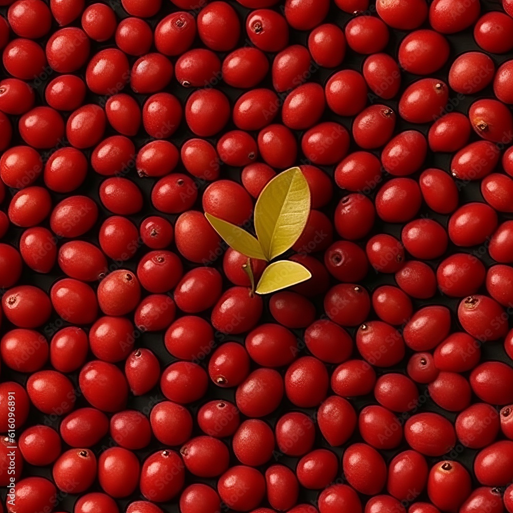 Barberry berries are red and yellow. Monochromatic background with ...