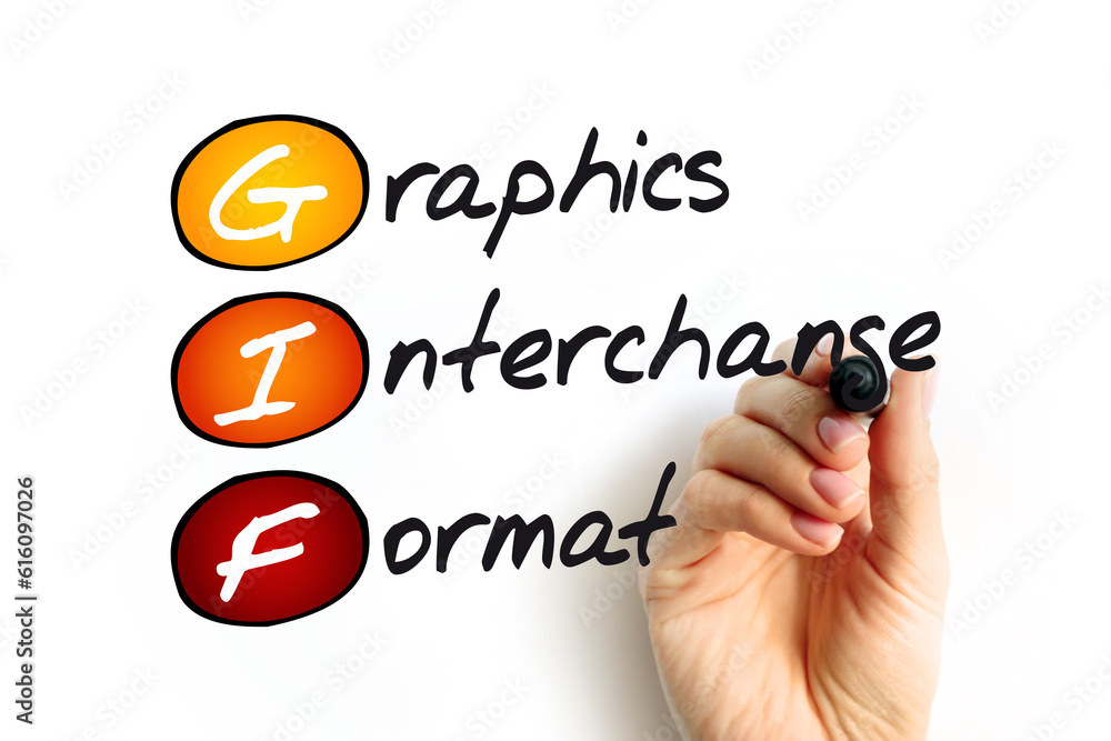 GIF - Graphics Interchange Format acronym, technology concept ...
