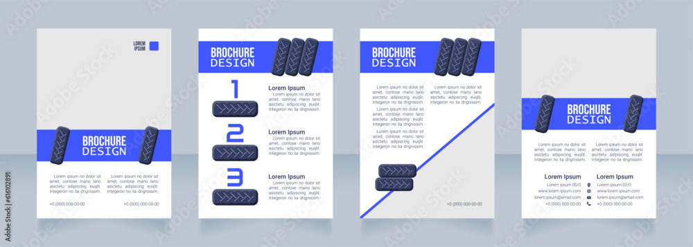 Diagnostic testing blank brochure design. Template set with copy space ...