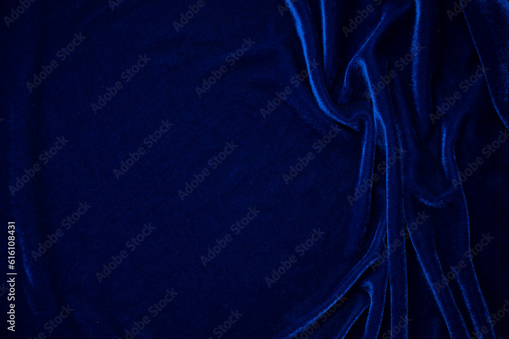 Dark bule velvet fabric texture used as background. Sky color panne ...