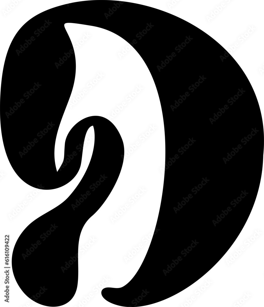 Display liquid vector font letter D alphabet. capital letter Typeface ...