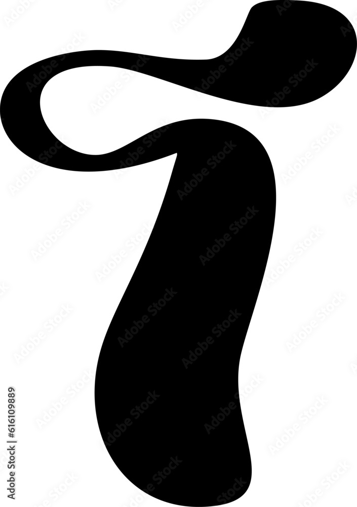 Display liquid vector font letter T alphabet. capital letter Typeface ...