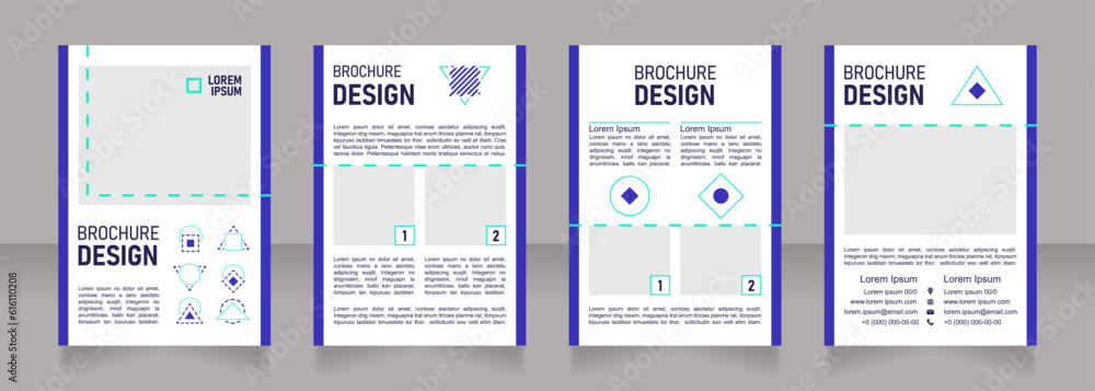 Devices blank brochure design. Template set with copy space for text ...
