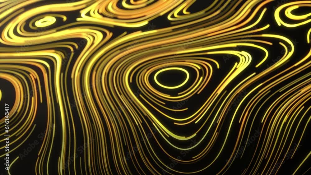 Abstract animated topography background. Premium gold background ...