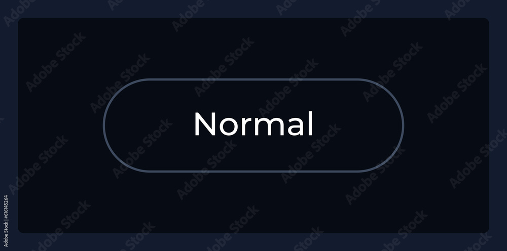 Normal button UI element template. User behaviour. Editable isolated vector dashboard component ...