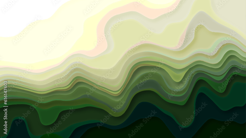 paper cut 3d render topography abstract ,beautiful blue color palette ...
