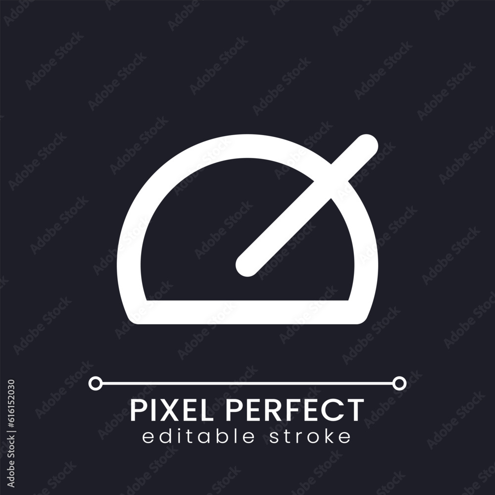 Speed up pixel perfect white linear ui icon for dark theme. Footage ...
