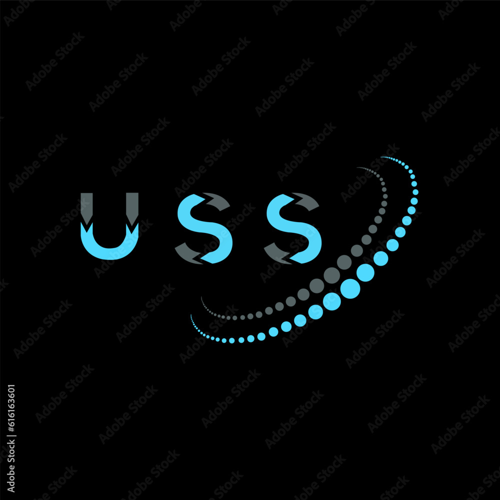 USS letter logo abstract design. USS unique design, USS letter logo ...