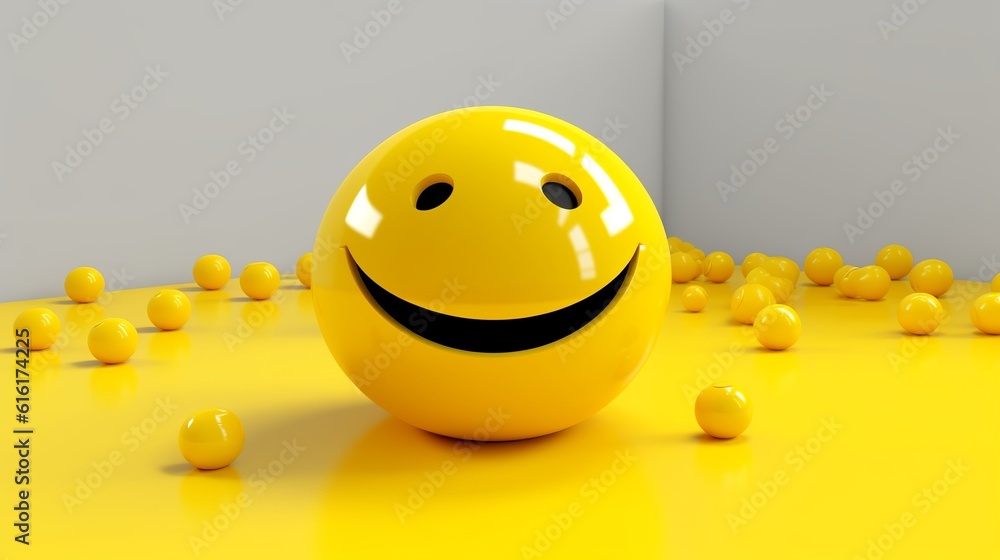 Smiley Listen Music emoji features a yellow face with eyes, wearing ...