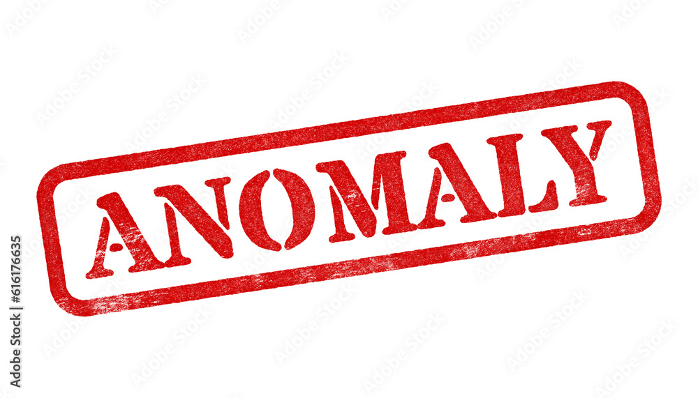 Anomaly red rubber stamp isolated on transparent background with ...