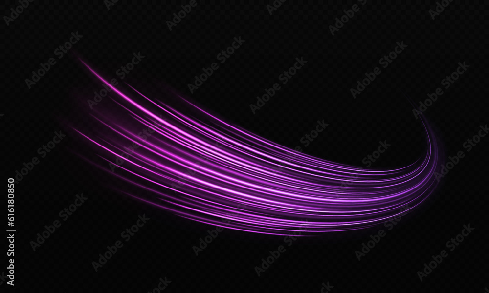 Shiny space comet. Magic bright trail on transparent background ...