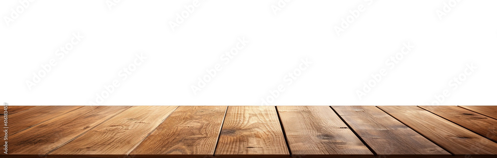 Empty wooden table top on transparent background. Stock Photo | Adobe Stock