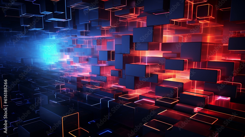 wallpaper, futuristic technology, artificial intelligence. Generative ...