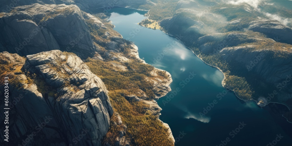 Soar above portrayed in a stunning aerial style Generative Ai Digital ...