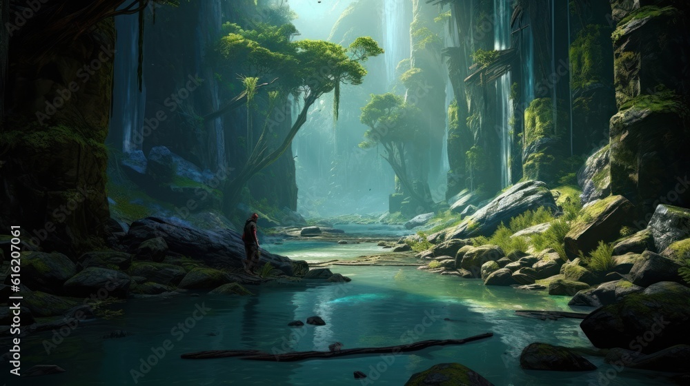 MMORPG Game Art Environment Stock Illustration | Adobe Stock