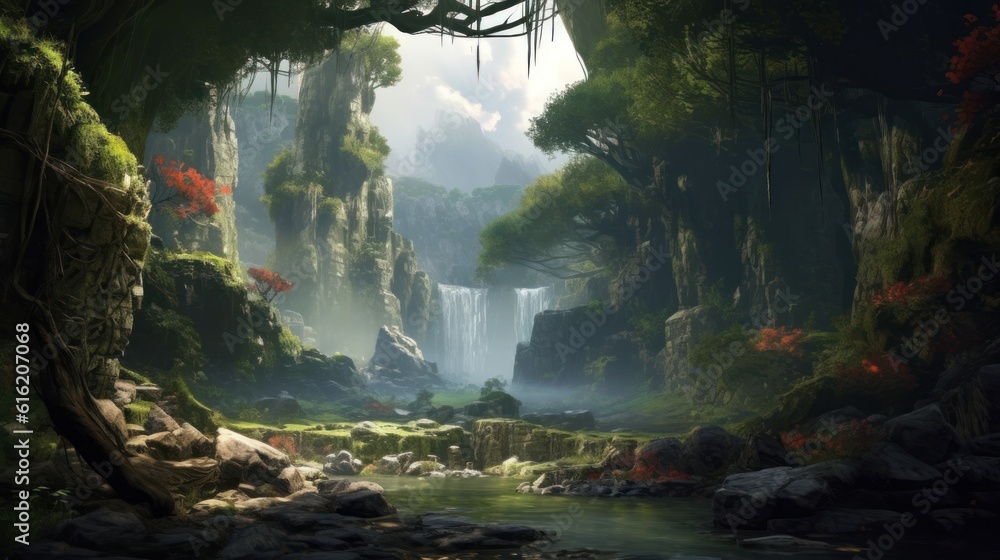 MMORPG Game Art Environment Stock 일러스트레이션 | Adobe Stock