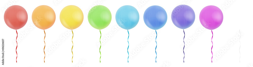 Balloon set isolated on transparent background. Vector realistic ...