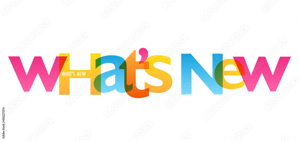 WHAT'S NEW colorful vector typography banner Stock Vector | Adobe Stock
