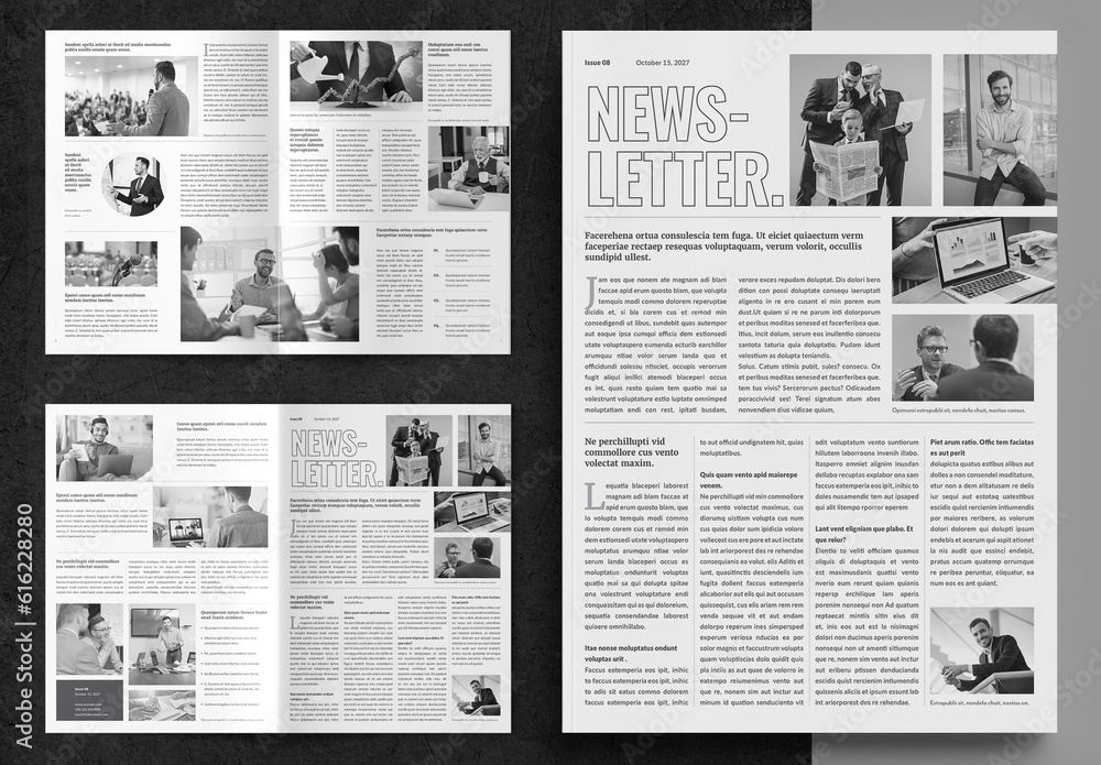 Newsletter Layout Stock Template Adobe Stock newsletter-layout-stock-template-adobe-stock