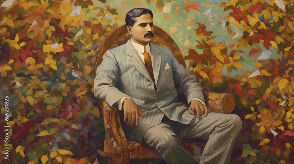Portrait of Doctor Allama Muhammad Iqbal. (The national poet of ...