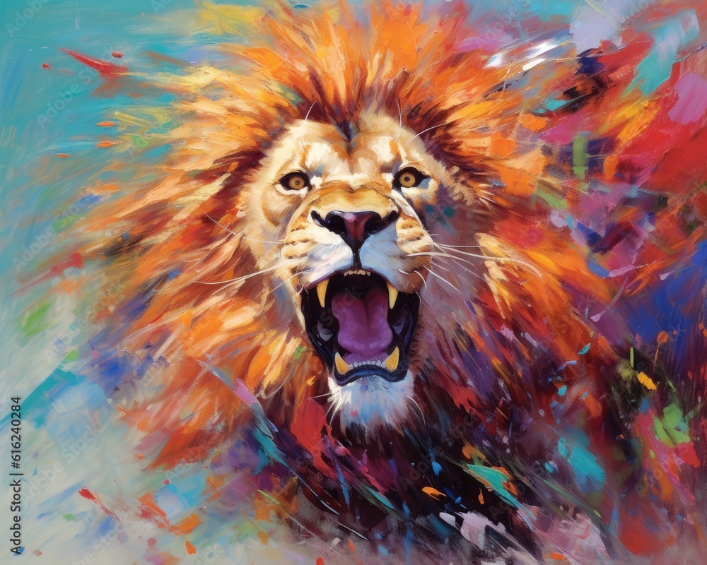 lion form and spirit through an abstract lens. dynamic and expressive ...