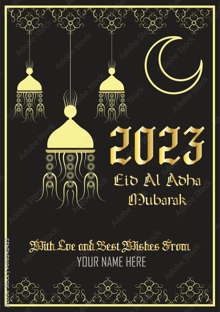 Eid Al Adha Islamic Premium Design with Place For Text. Just Download ...