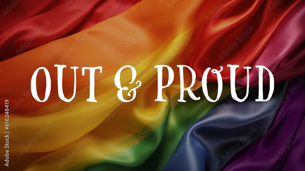 Out & proud concept. LGBT self-acceptance, feeling proud, coming out of ...