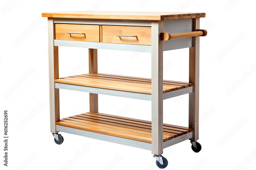 kitchen cart with storage isolated on a transparent background ...