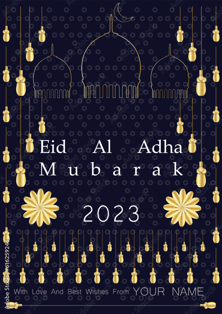 Eid Al Adha Islamic Premium Design with Place For Text. Just Download ...