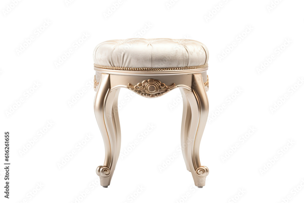 vanity stool isolated on a transparent background, generative ai Stock ...