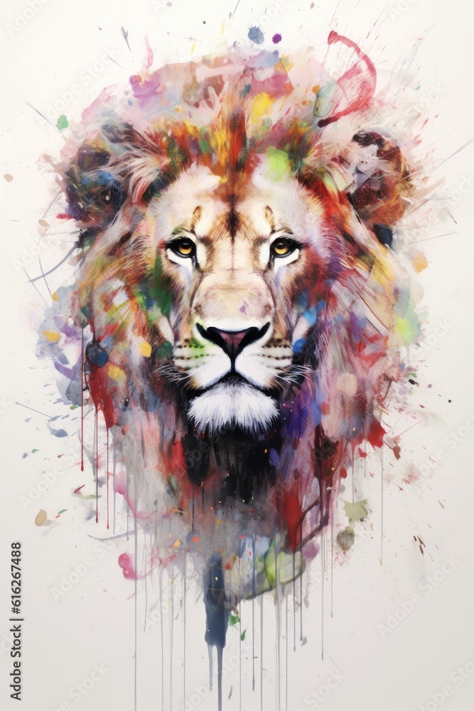 lion form and spirit through an abstract lens. dynamic and expressive ...
