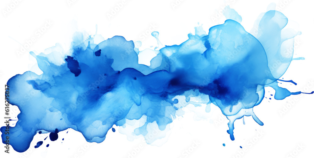 Watercolor element. Blue texture on a transparent background Stock ...