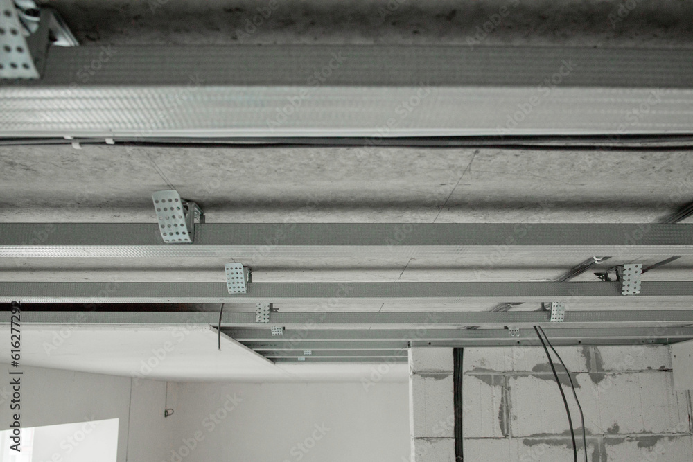 Suspended ceiling structurefor installation of ceiling gypsum board ...